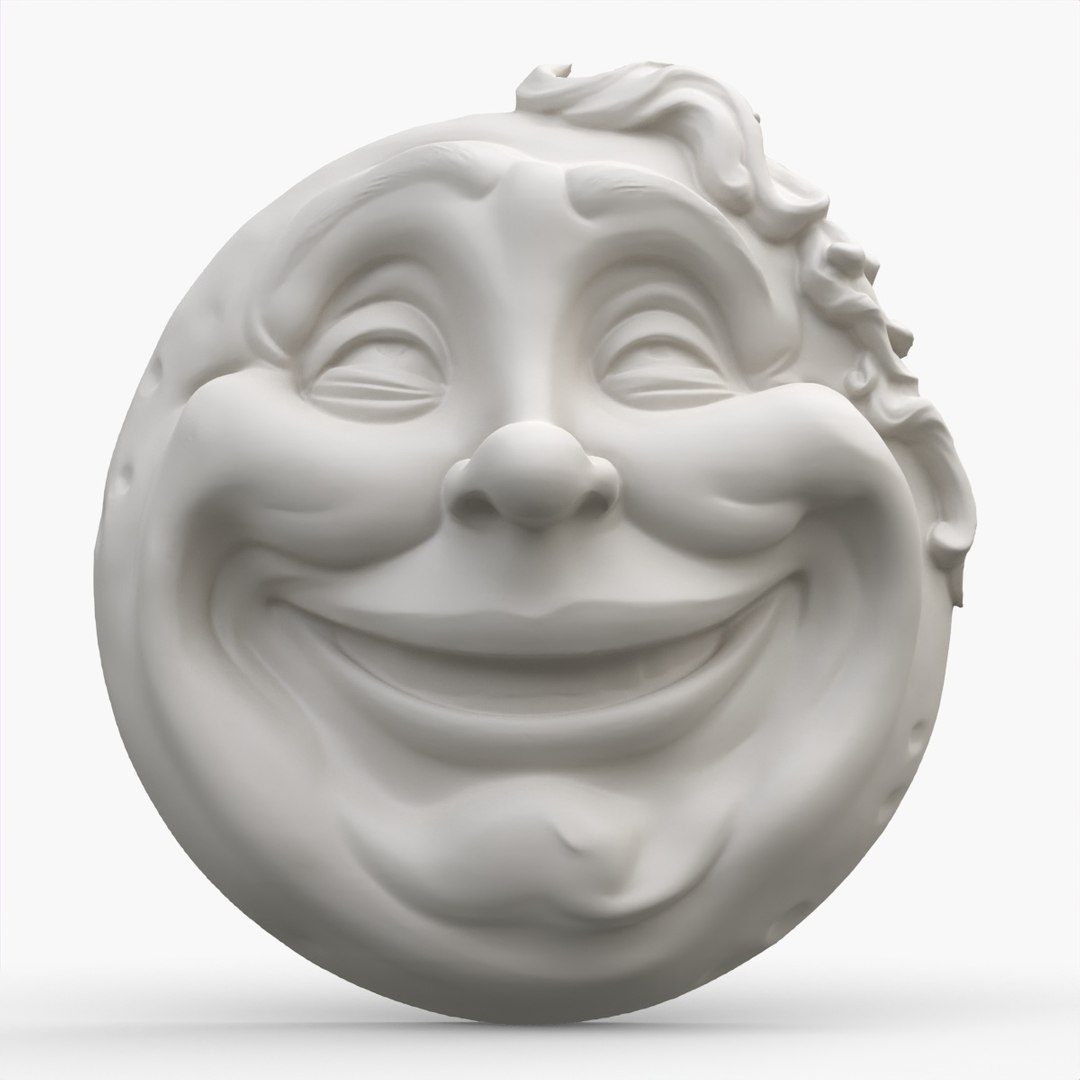 Moon Face 3 3D Model - TurboSquid 2214444