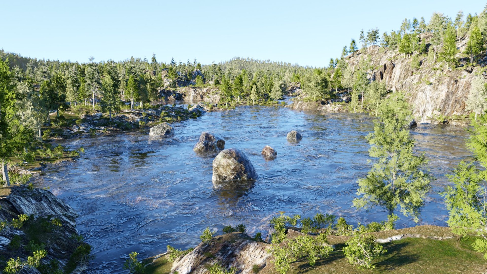 3D River Blender Model - TurboSquid 1705560
