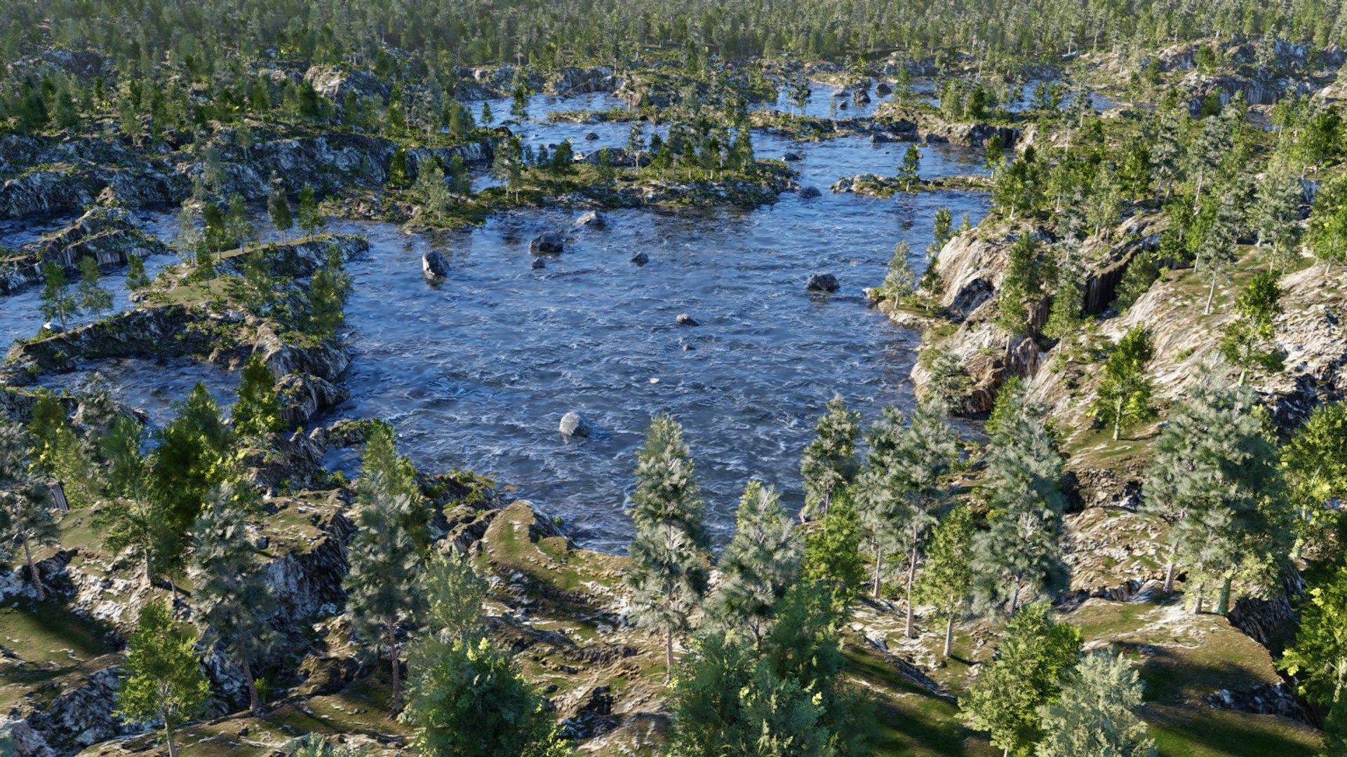 3D River Blender Model - TurboSquid 1705560