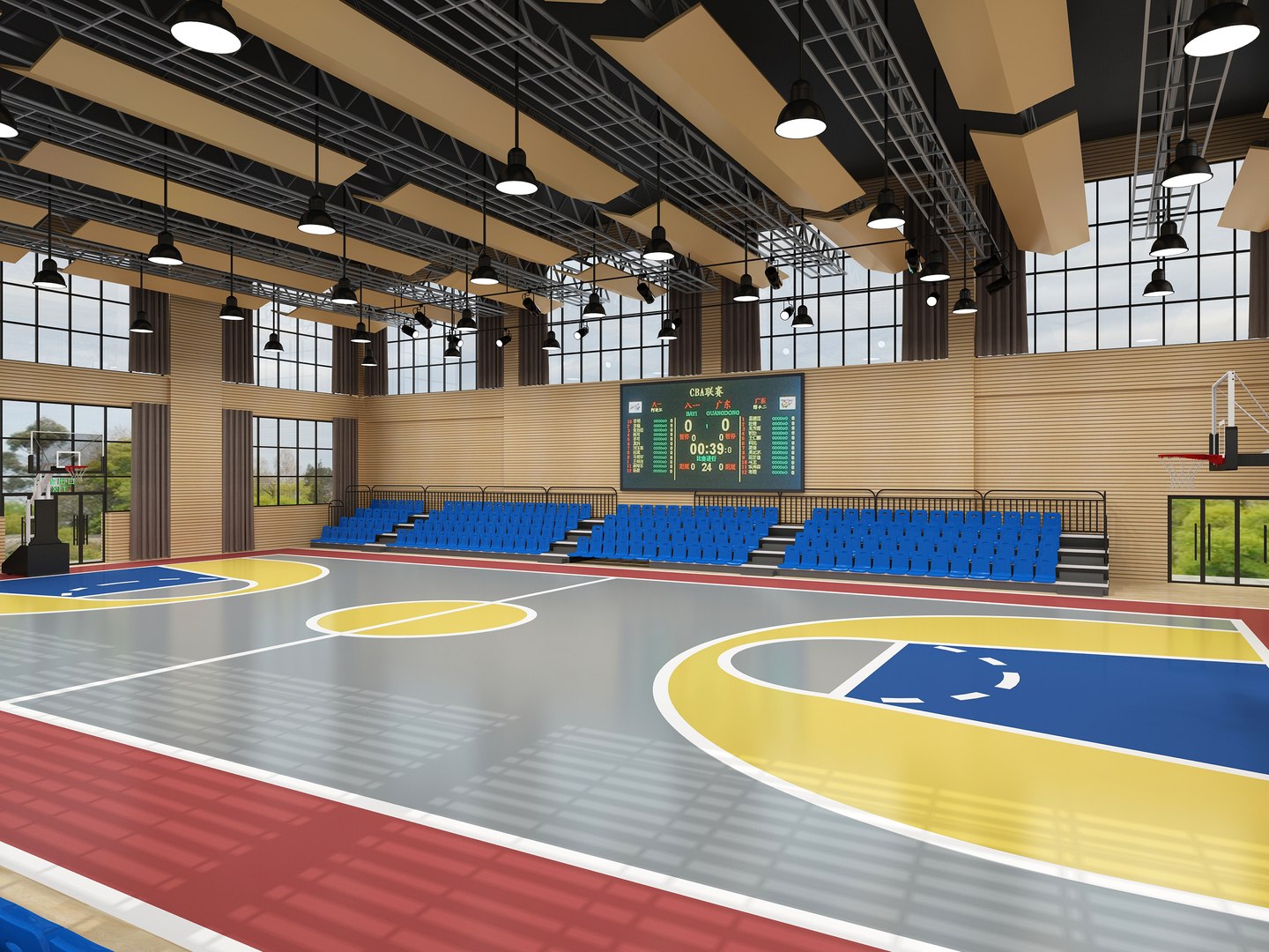 Basketball Gym 3D Model - TurboSquid 2393252