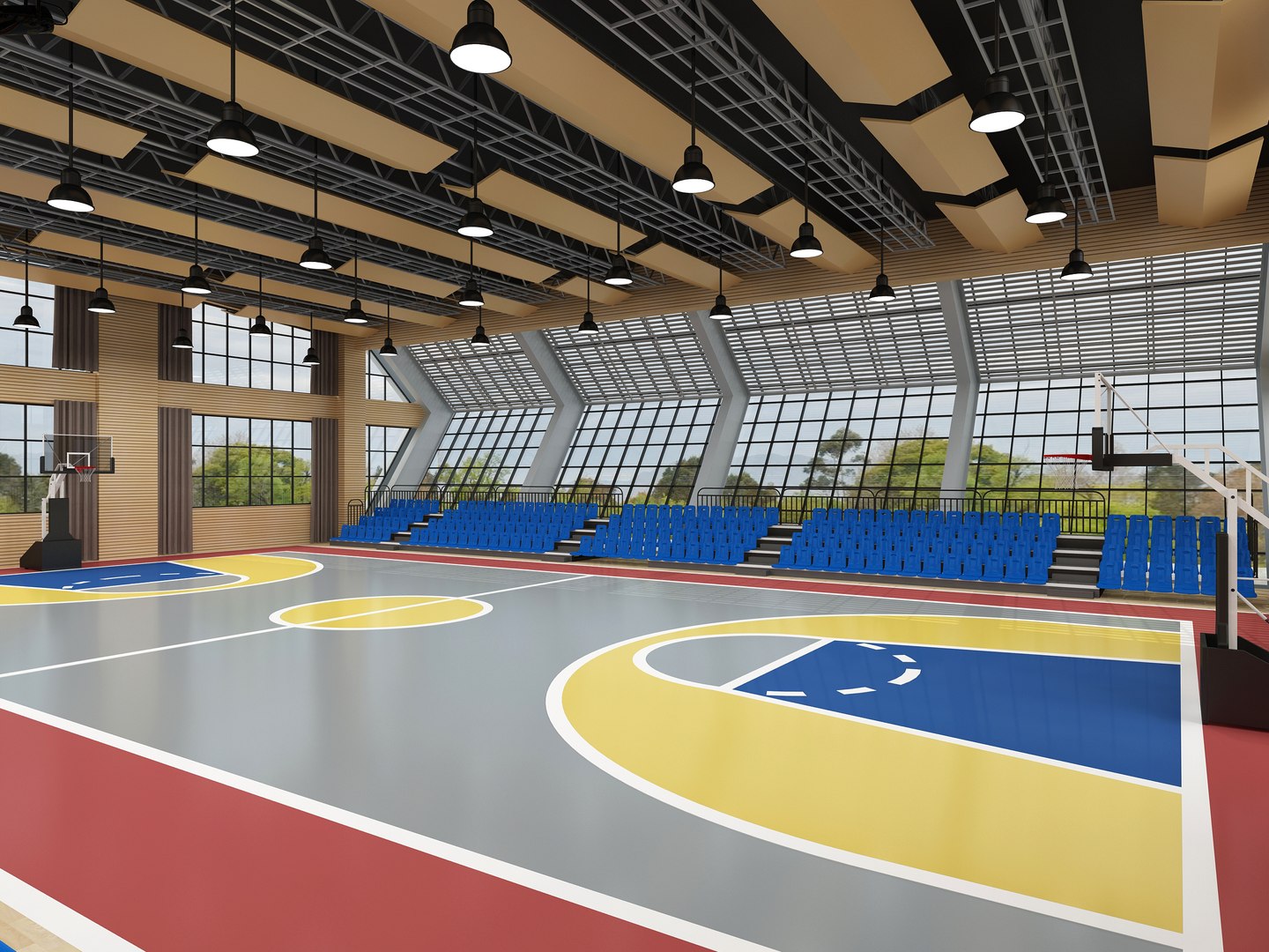 Basketball Gym 3D Model - TurboSquid 2393252