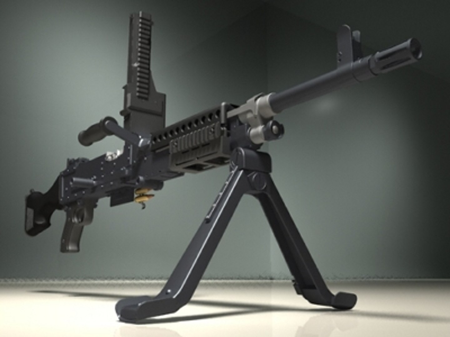 M240b M240g Machine Gun 3d Max