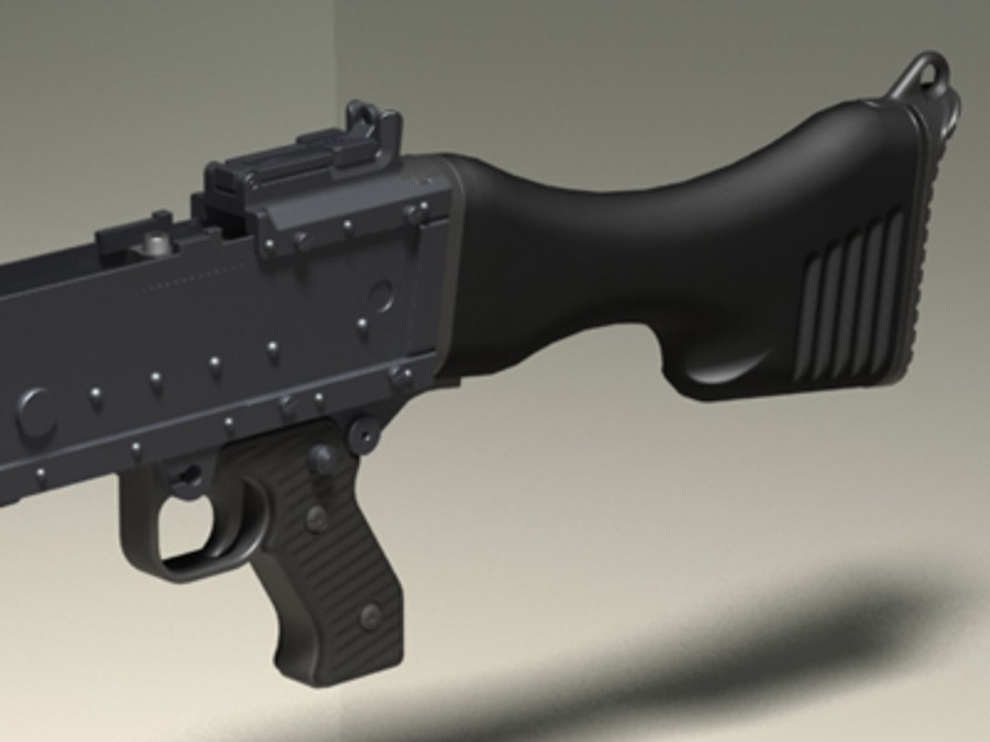 M240b M240g Machine Gun 3d Max