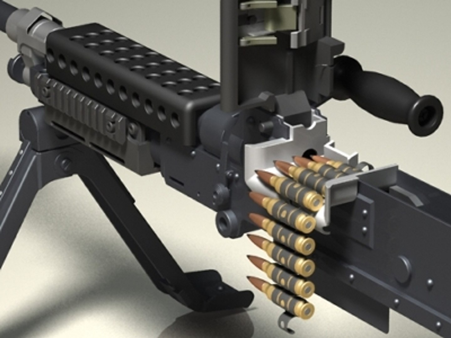 M240b M240g Machine Gun 3d Max