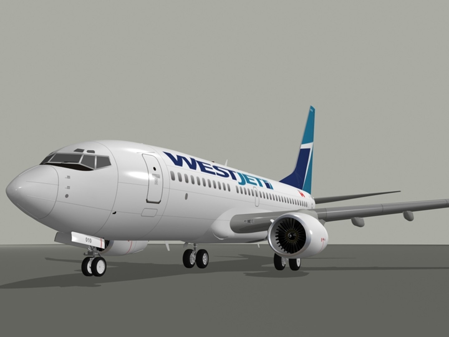 3d Boeing 737-700 Westjet Model