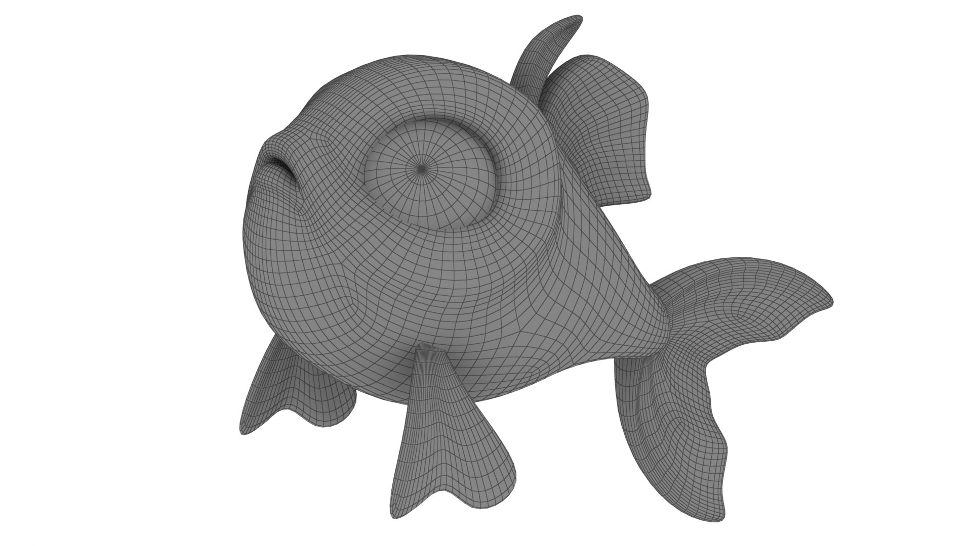 3D Cartoon Small Fish 7 Gold Fish Model - TurboSquid 2083117