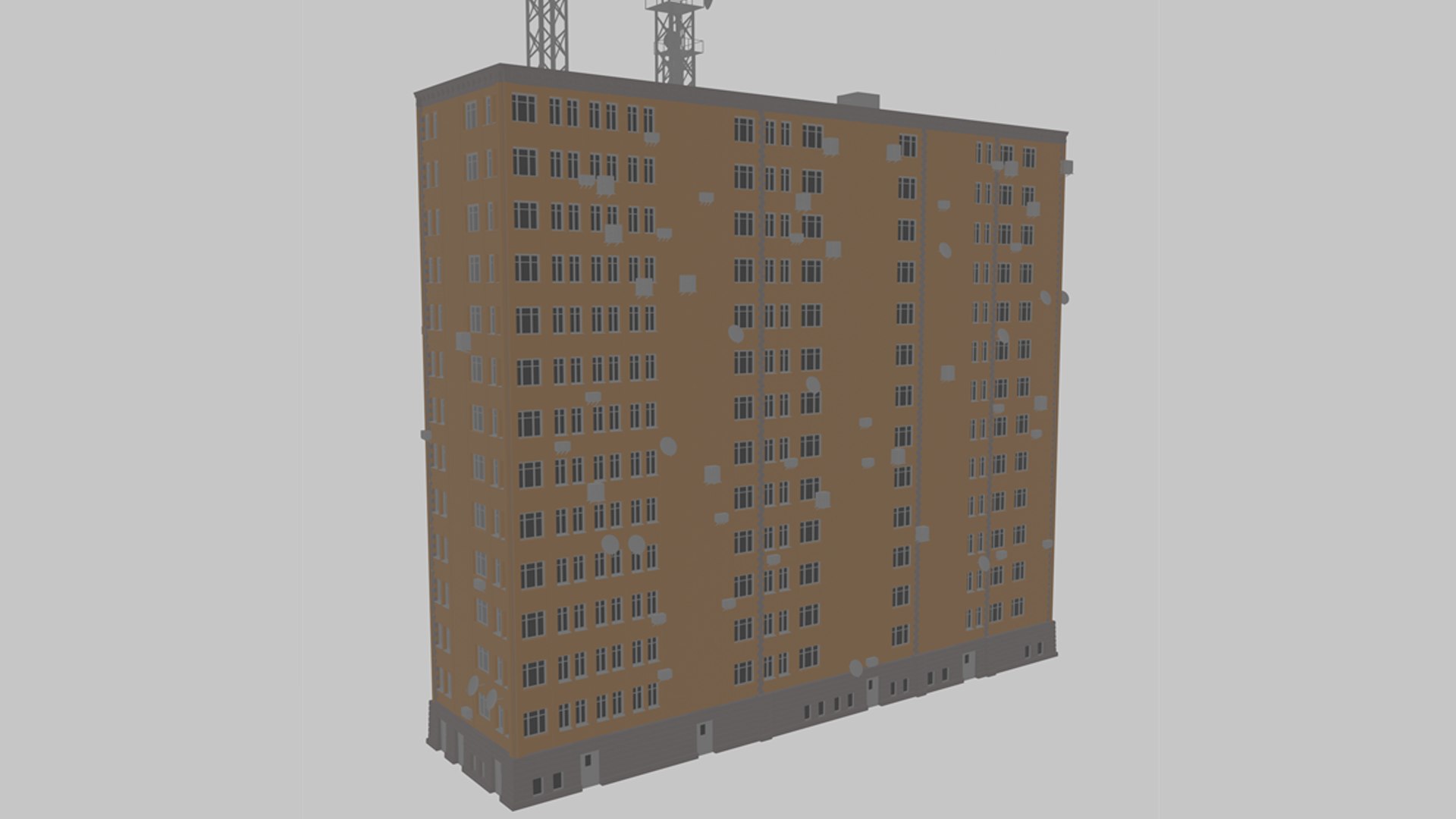 3D Basic Building Model - TurboSquid 2310644