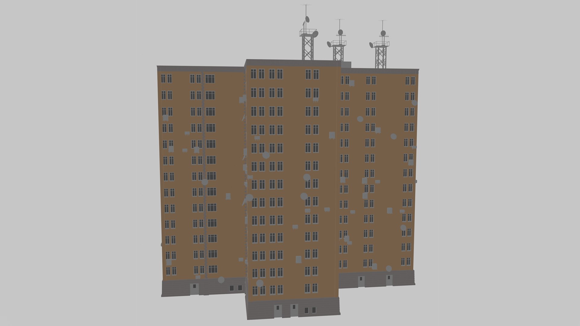3D Basic Building Model - TurboSquid 2310644