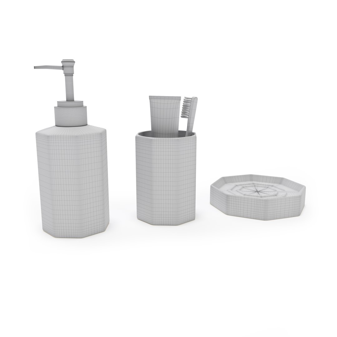 3D Model Bathroom Accessories - TurboSquid 2214384