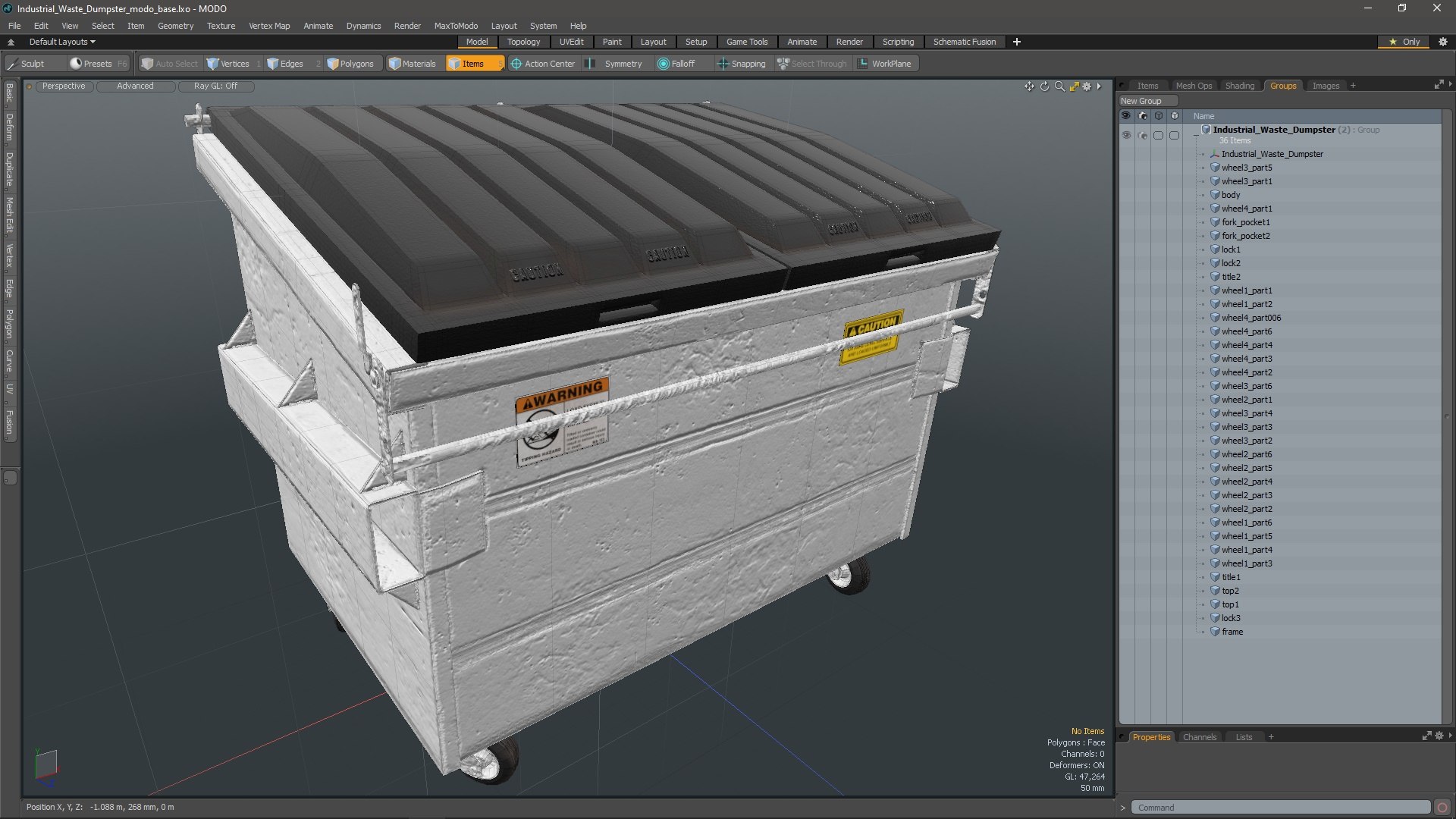Industrial Waste Dumpster Model - TurboSquid 2207122