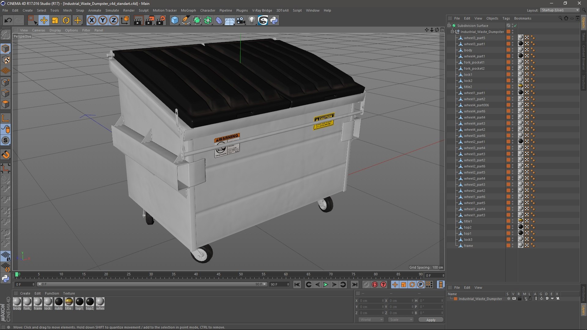 Industrial Waste Dumpster Model - TurboSquid 2207122