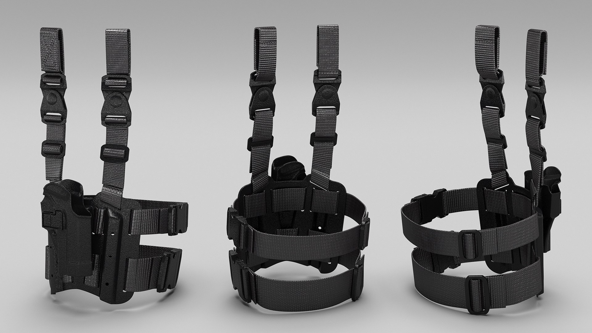 Tactical Pistol Thigh Gun Holster 3D Model - TurboSquid 2216646