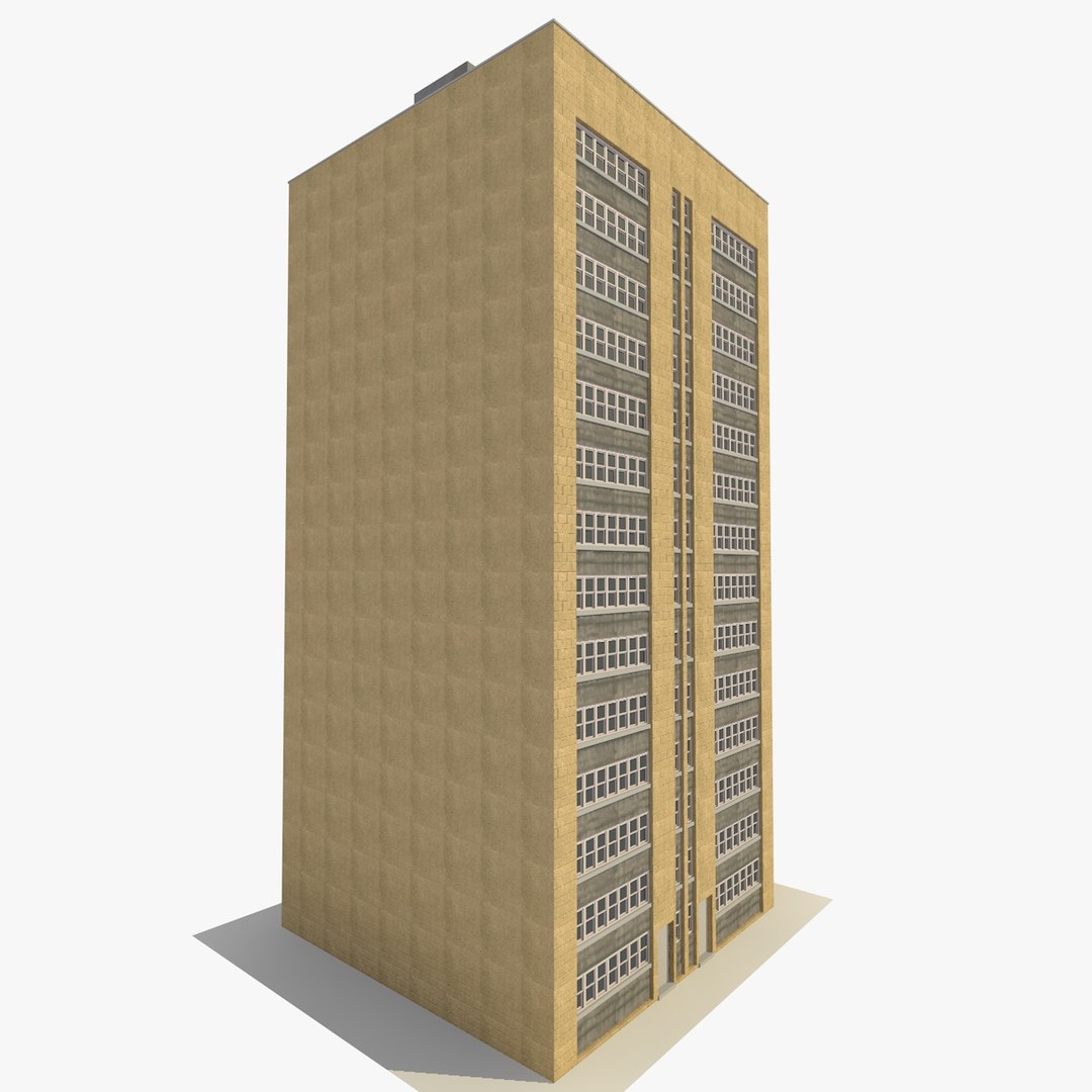 3d Skyscraper Apartments Offices Model