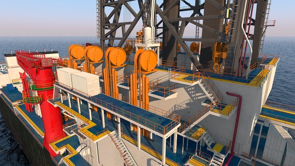 Drillship drilling ships 3D model - TurboSquid 1577135