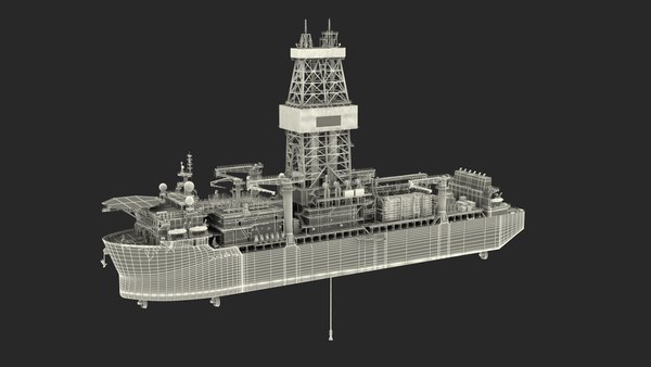 Drillship drilling ships 3D model - TurboSquid 1577135