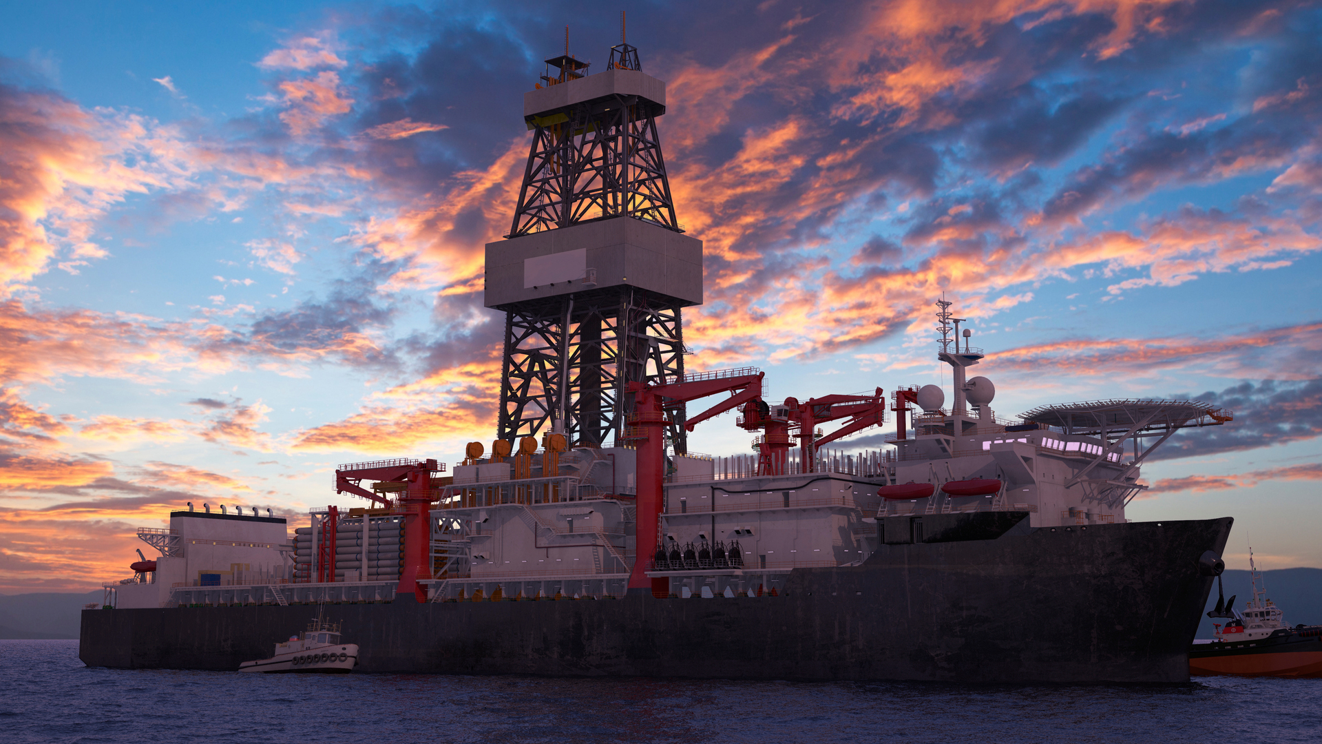 Drillship drilling ships 3D model - TurboSquid 1577135