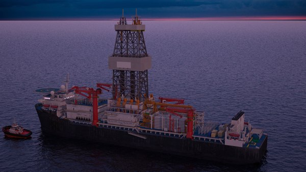 Drillship drilling ships 3D model - TurboSquid 1577135