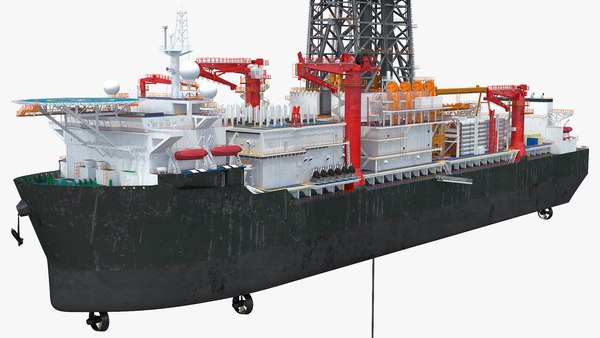 Drillship drilling ships 3D model - TurboSquid 1577135