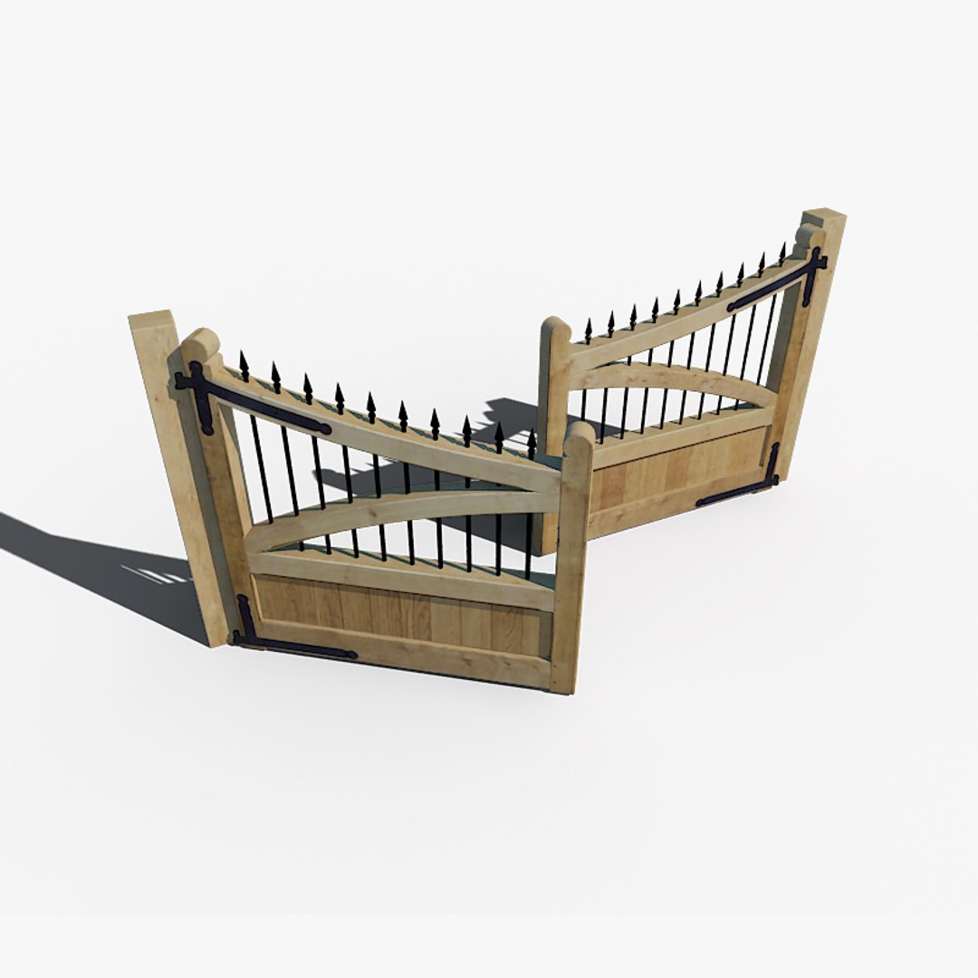 Oak Gates 3d Model