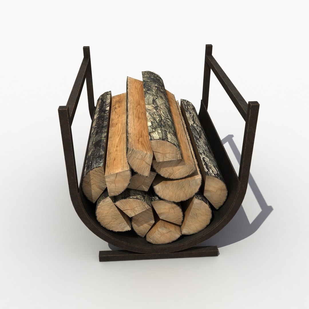 3d firewood wood model