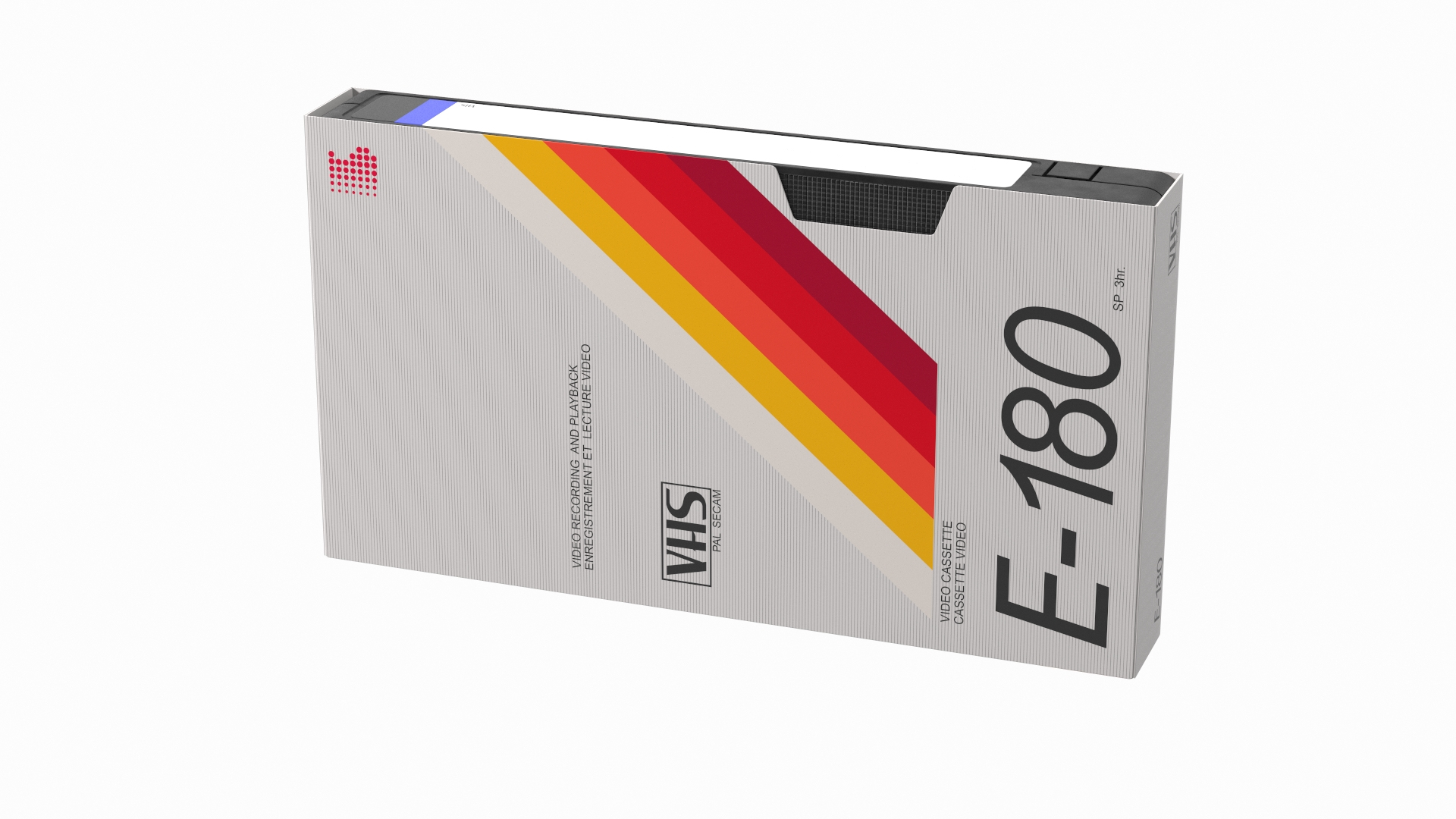 Vintage Sony E180 VHS Video Tape With Cover 3D - TurboSquid 1788008