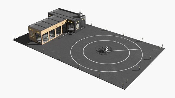 Passagier-Multirotor-VTOL-Flugzeuglandung animiert manipuliert 3D ...