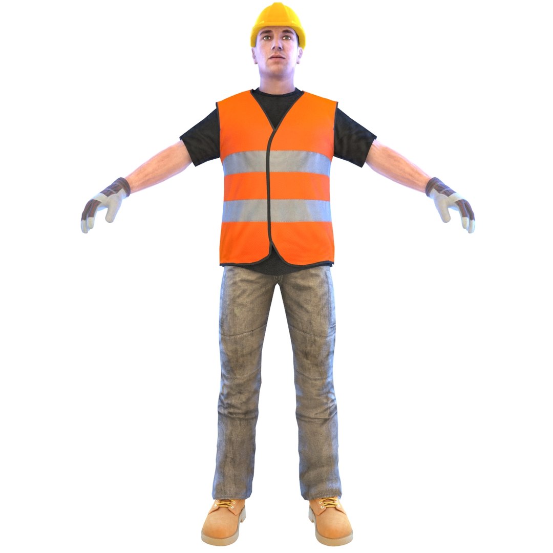 Construction Worker 3D Model - TurboSquid 1482064