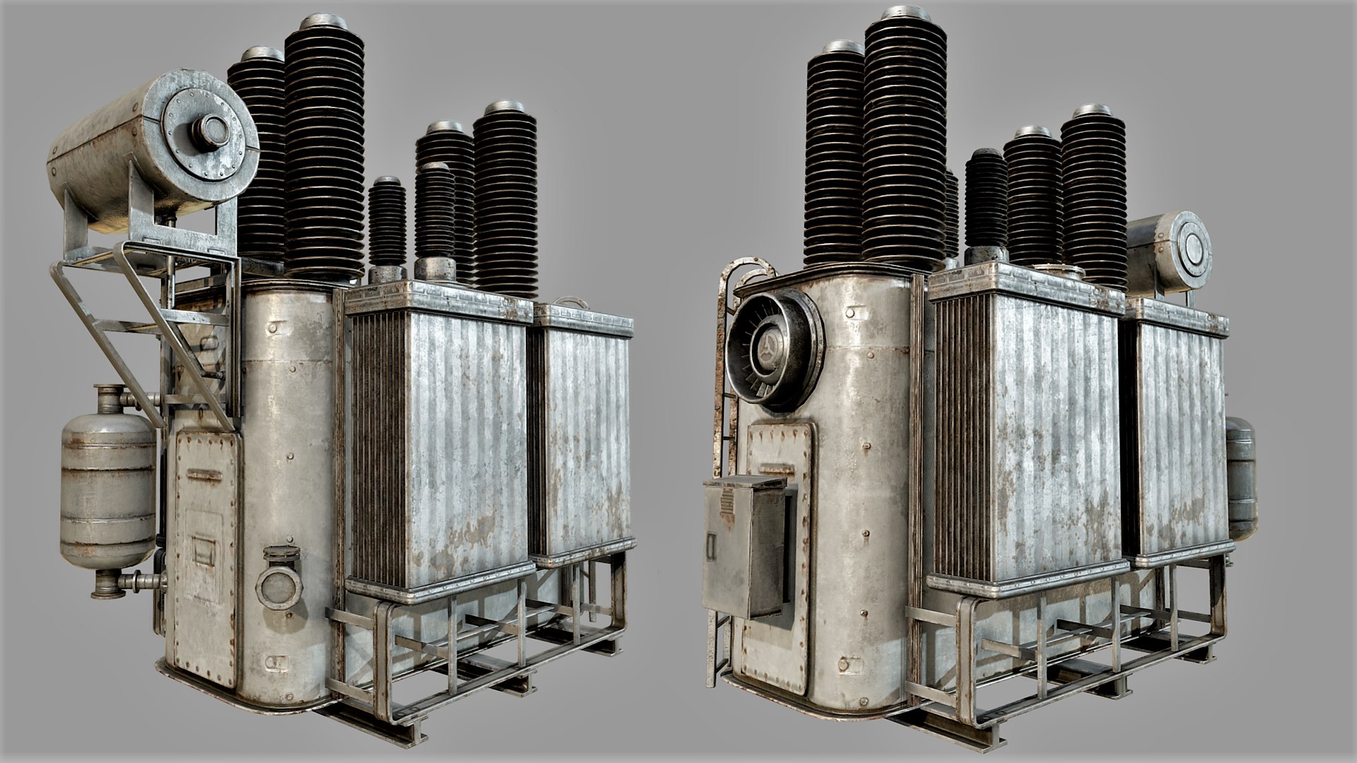 3D Old Rusty Transformer Pbr Model - TurboSquid 1420489