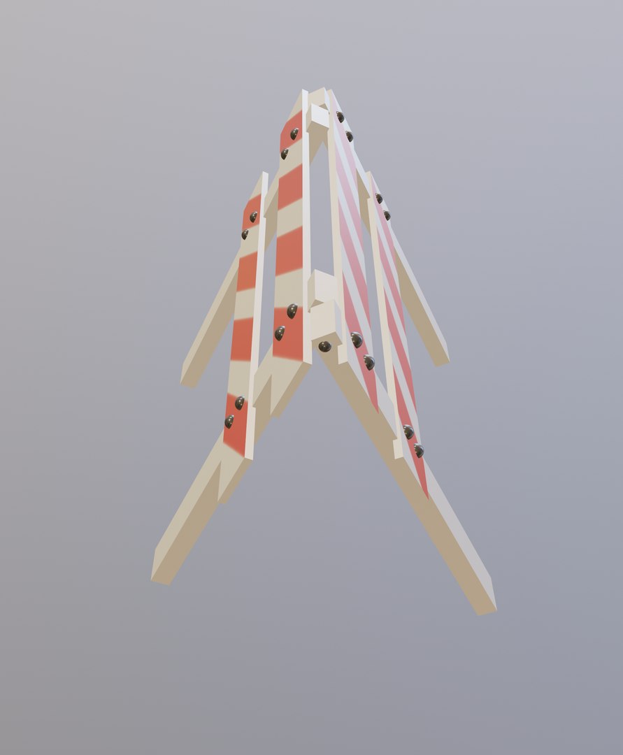 Safety Barrier 3D Model - TurboSquid 1443001