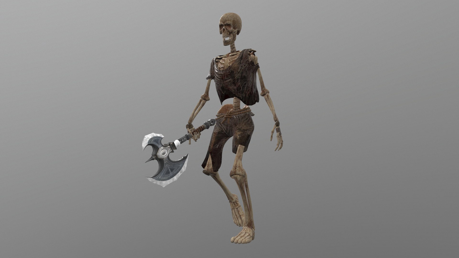 3D Model Skeleton Soldier Fighter - TurboSquid 2148674
