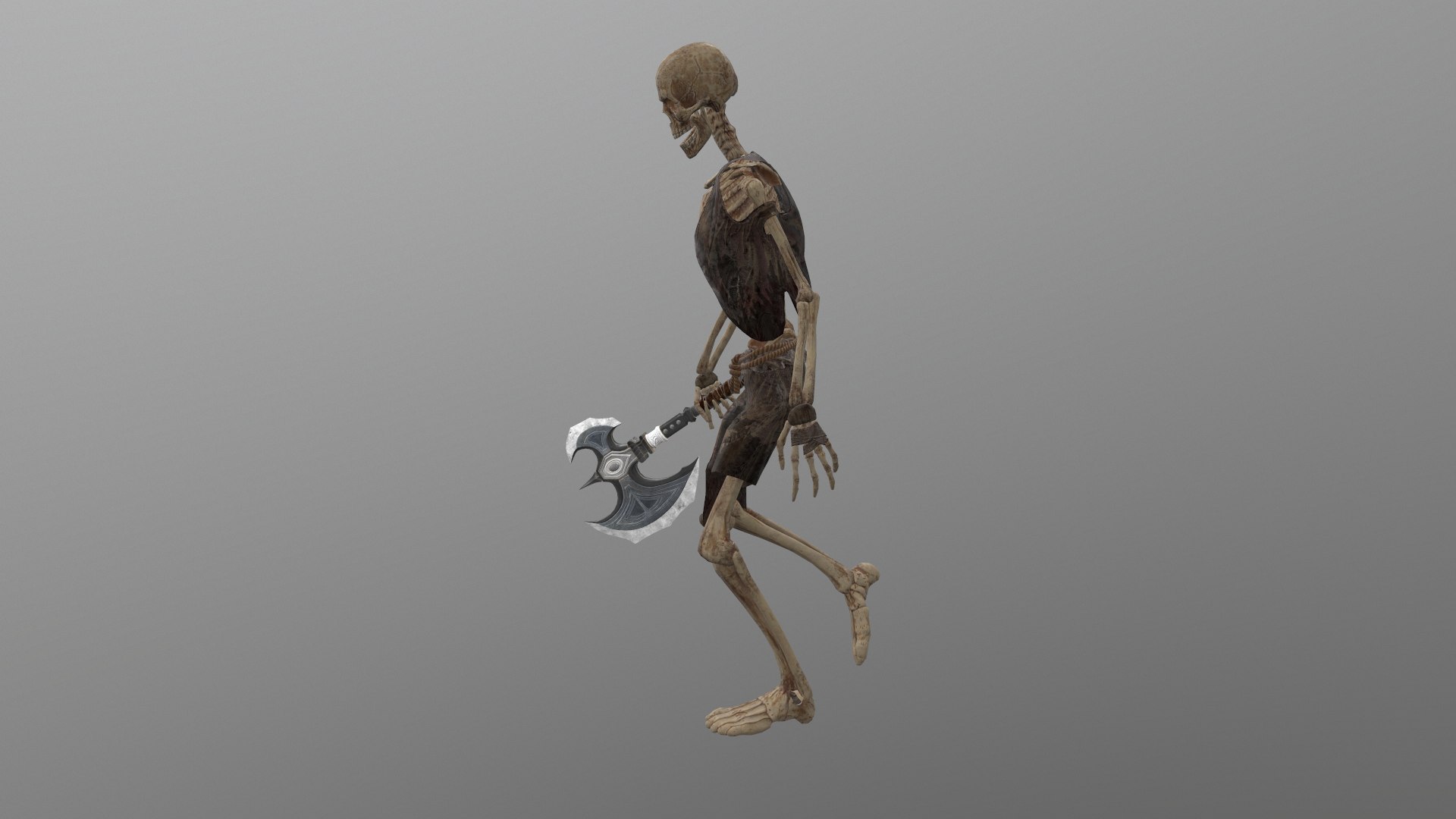 3D Model Skeleton Soldier Fighter - TurboSquid 2148674