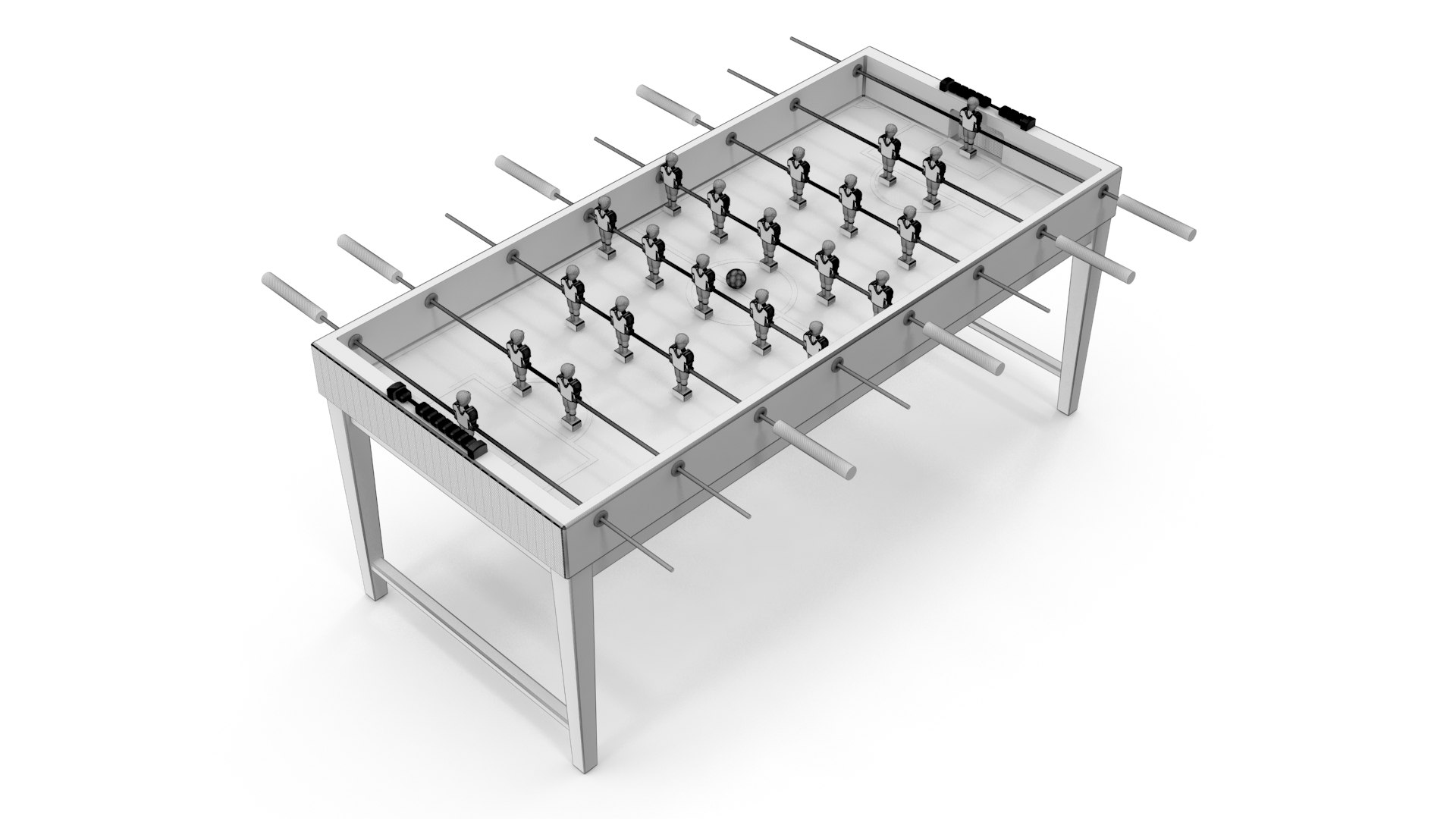 Table Soccer 3D Model - TurboSquid 2272324