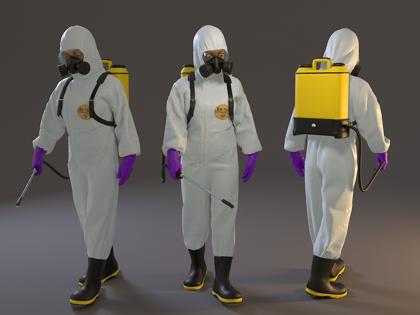 Male biohazard suit female 3D model - TurboSquid 1527693