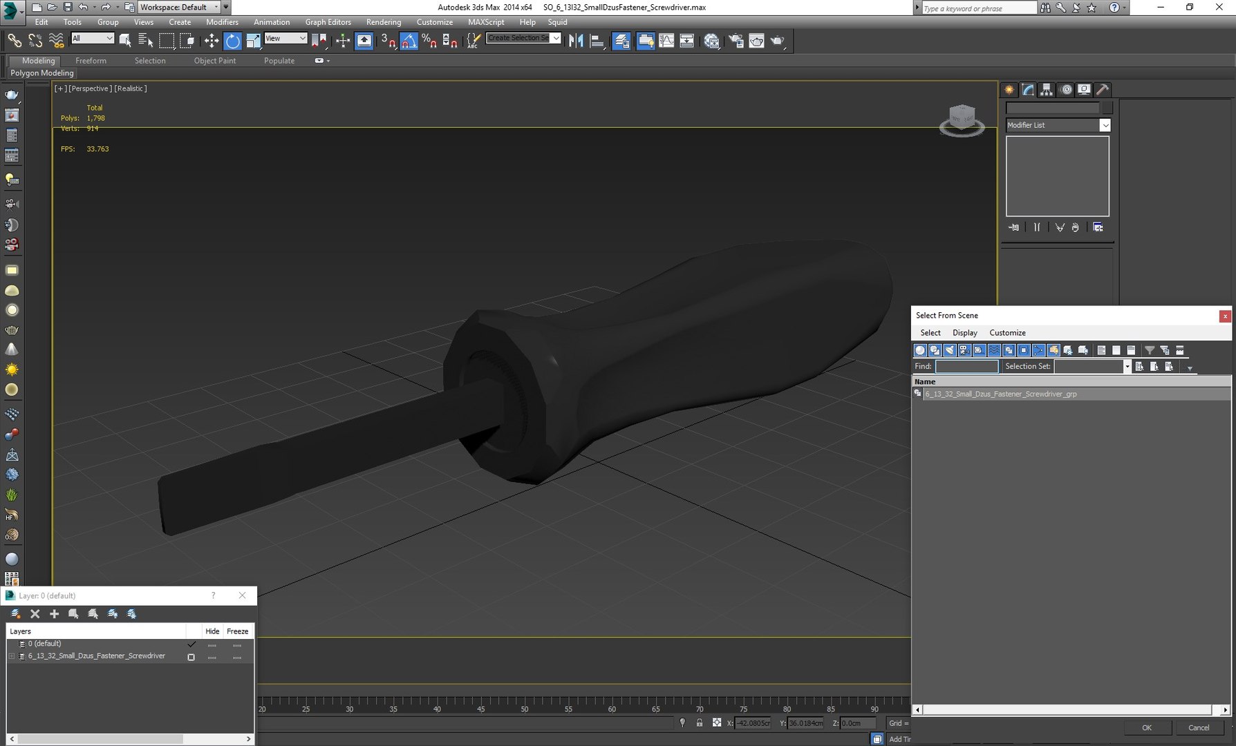 Small Dzus Fastener Screwdriver 3D Model - TurboSquid 1395503