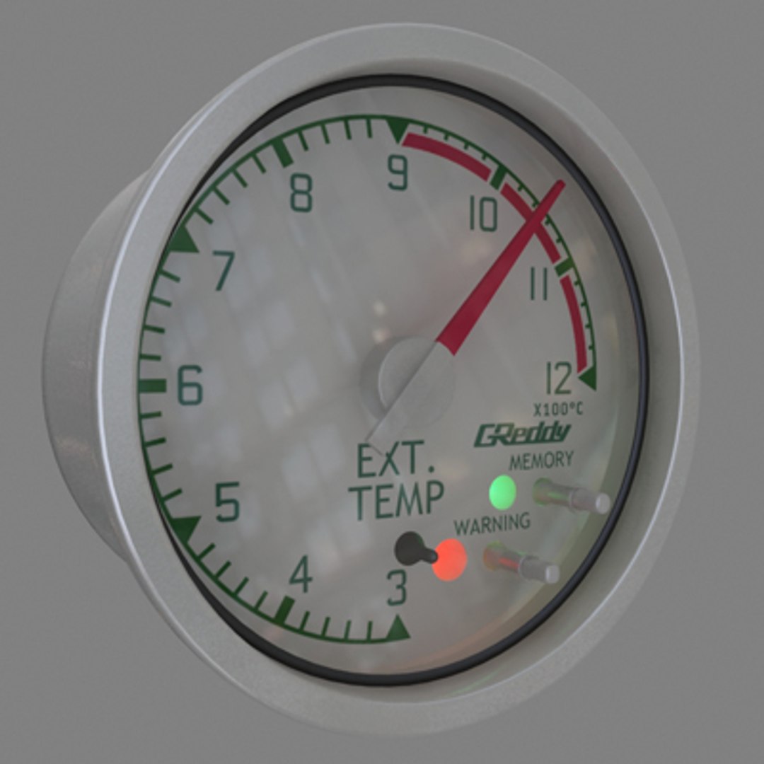 3d obj exhaust egt gauge