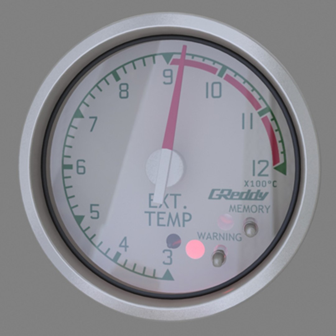 3d obj exhaust egt gauge