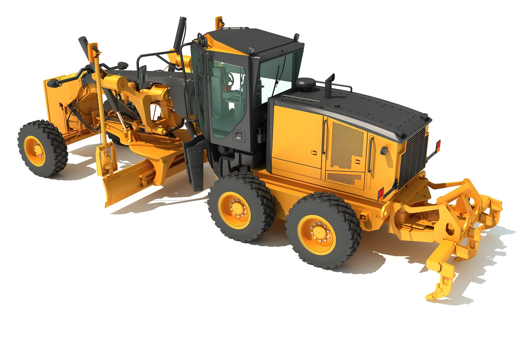 3D Motor Grader Model - TurboSquid 1355462