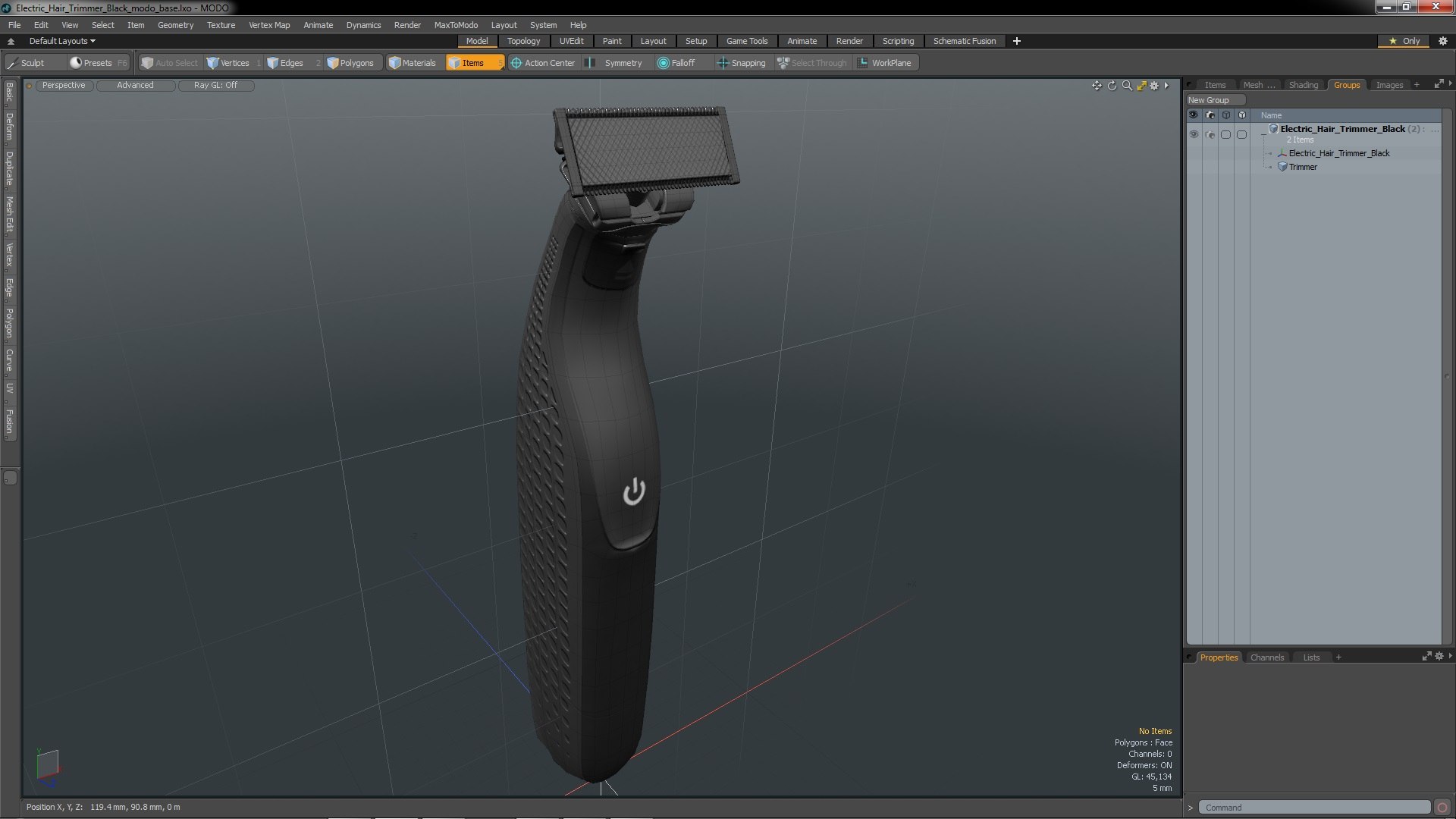 3D Electric Hair Trimmer Black model - TurboSquid 2134636