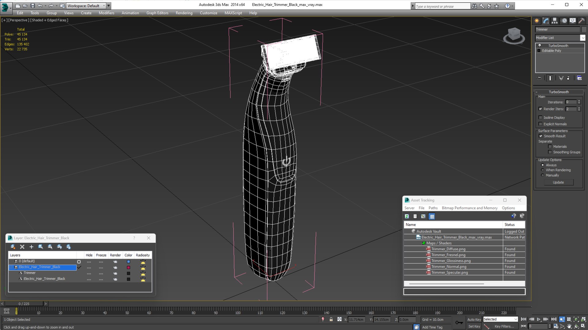 3D Electric Hair Trimmer Black model - TurboSquid 2134636