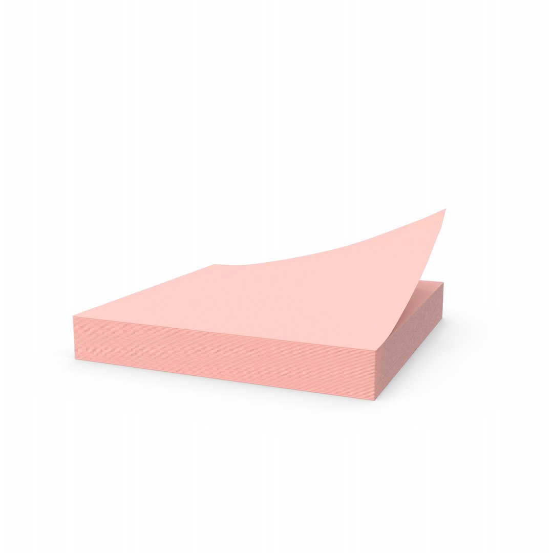 Pink Sticky Notes 3D Model - TurboSquid 2144319
