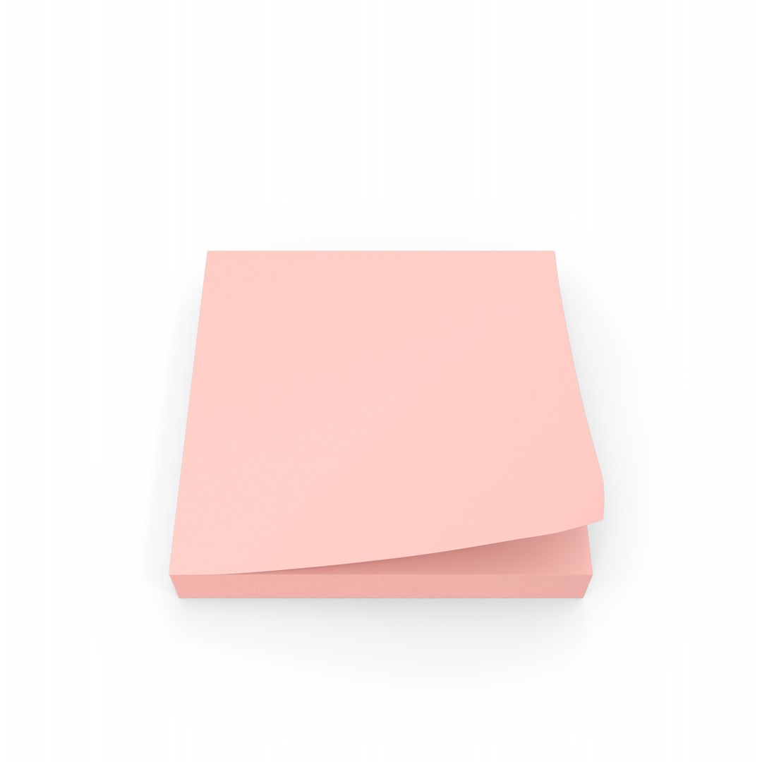 Pink Sticky Notes 3D Model - TurboSquid 2144319