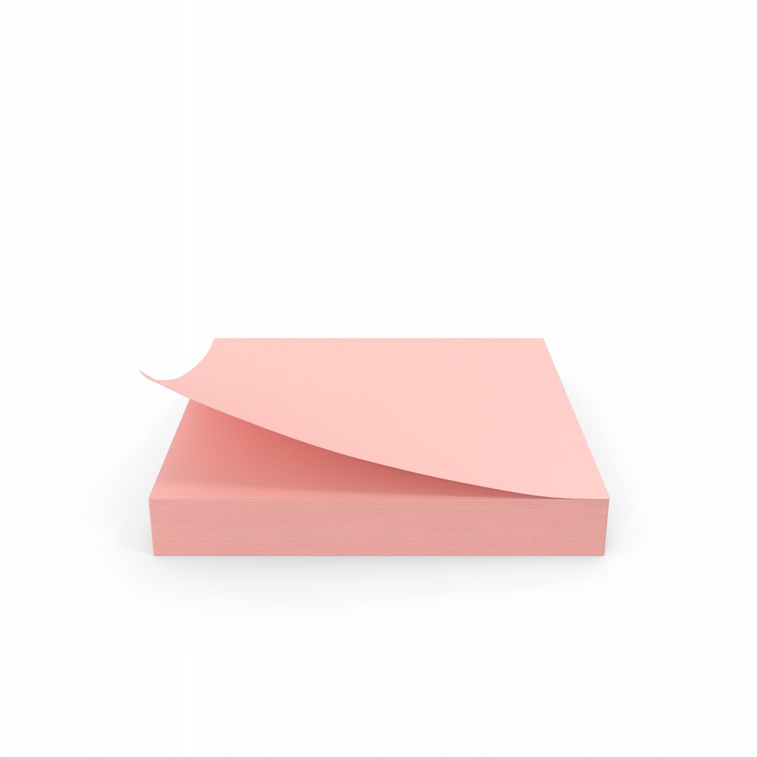 Pink Sticky Notes 3D Model - TurboSquid 2144319