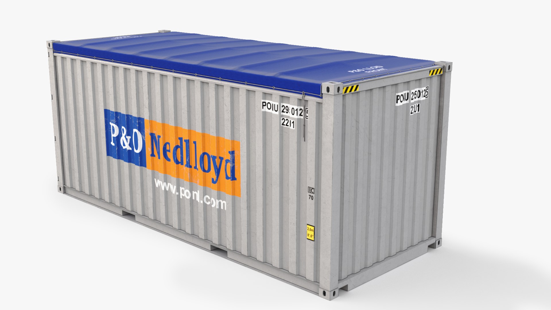 20feet PO Lloid Open Top Shipping Container 3D Model - TurboSquid 2211672