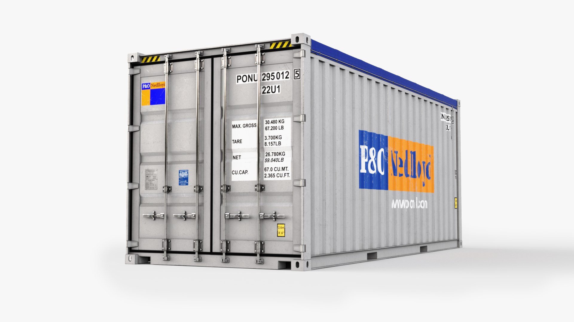 20feet PO Lloid Open Top Shipping Container 3D Model - TurboSquid 2211672
