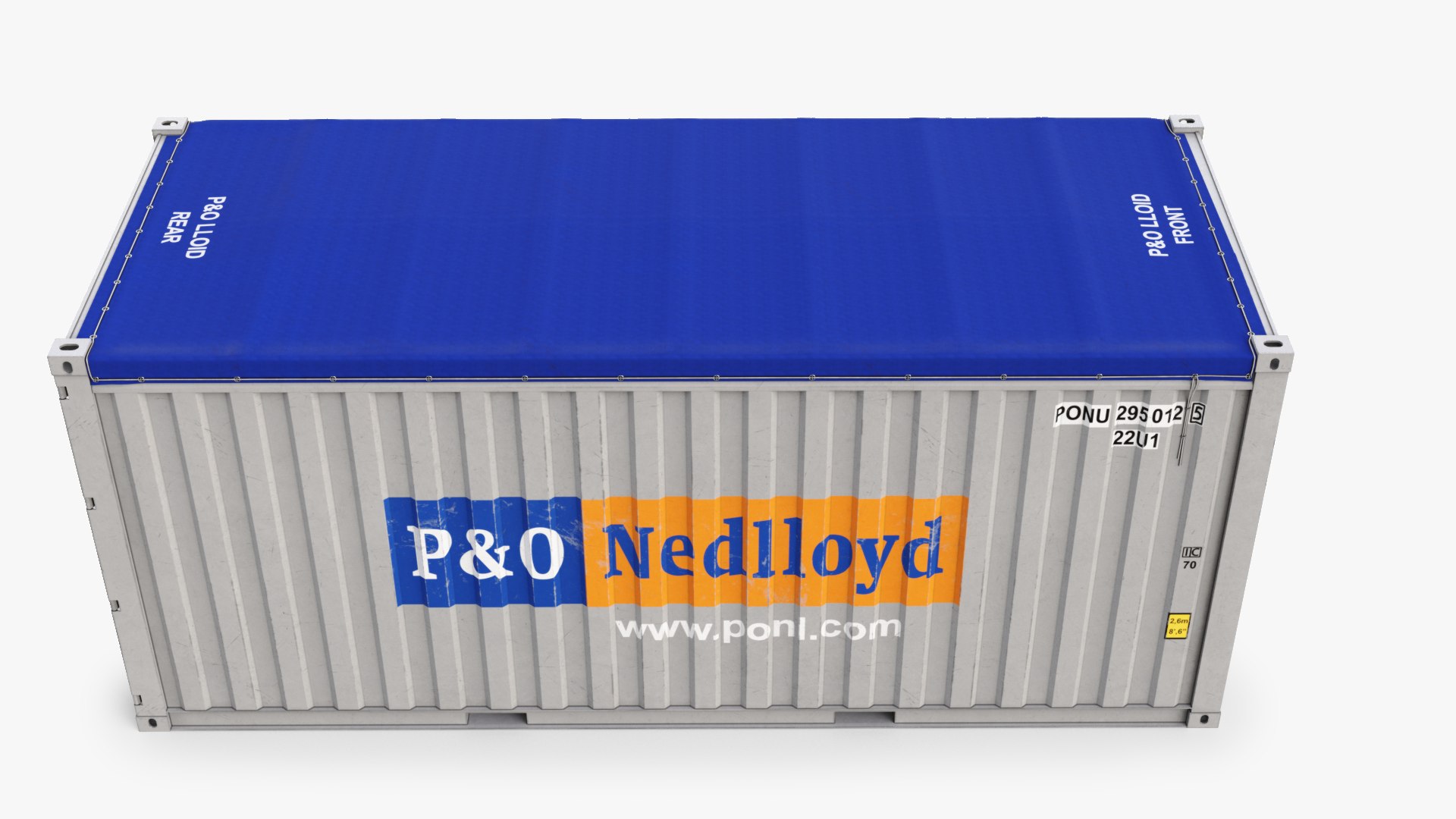 20feet PO Lloid Open Top Shipping Container 3D Model - TurboSquid 2211672