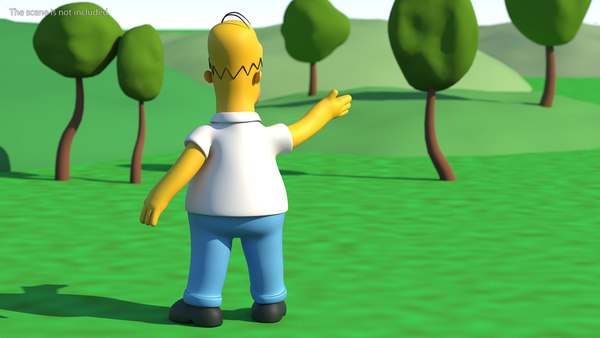 Homer Simpson이 Maya용으로 조작됨 3D 모델 - TurboSquid 2256627