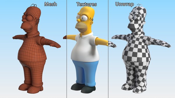 Homer Simpson이 Maya용으로 조작됨 3D 모델 - TurboSquid 2256627