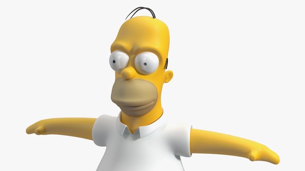 modelo 3d Homero Simpson preparado para Maya - TurboSquid 2256627