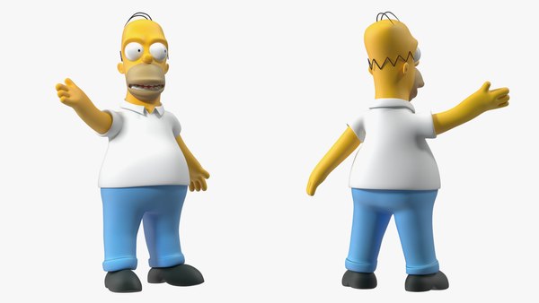 modelo 3d Homero Simpson preparado para Maya - TurboSquid 2256627