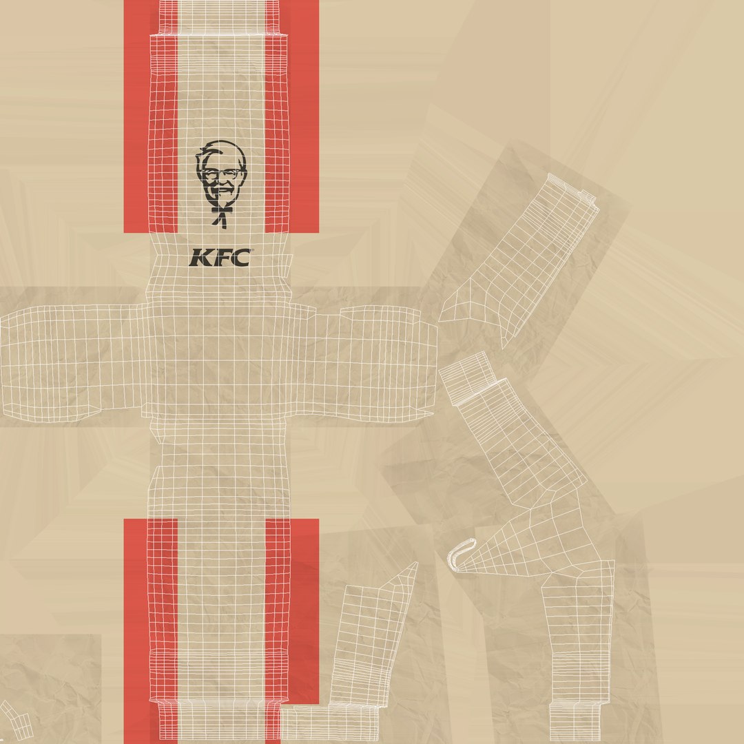 3D Detailed KFC Paper Bag - TurboSquid 2043024